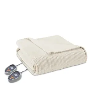 BEAUTYREST Electric Microfleece Heated Blanket, King - Ivory