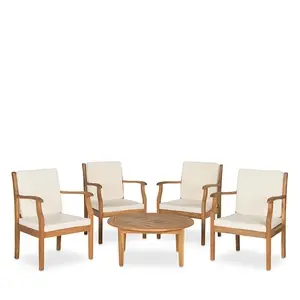 SAFAVIEH Anaheim Outdoor Coffee Set - Natural/beige