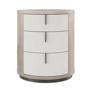 CARACOLE Wandering Three Drawer Oval Nightstand - Moonstone