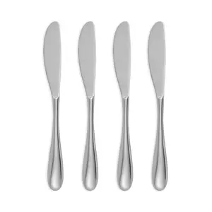 NAMBE Paige Butter Cheese Knives, Set Of 4 - Silver