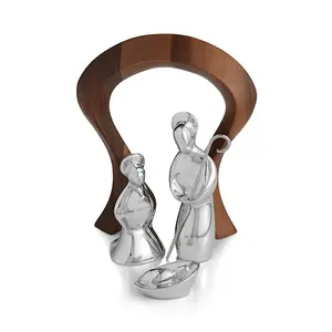 NAMBE Miniature Nativity Scene Set - Silver