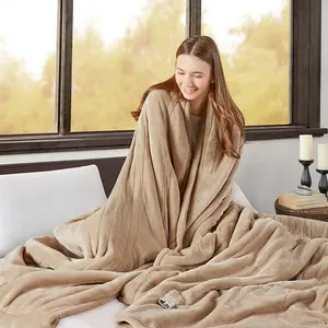 BEAUTYREST Heated Microlight To Berber Blanket, Full - Vanilla