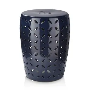 SURYA Chantilly Garden Stool - Navy