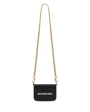 Balenciaga Cash Mini Wallet On Chain - Black/white