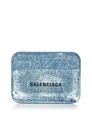 Balenciaga Cash Card Holder Denim Blue