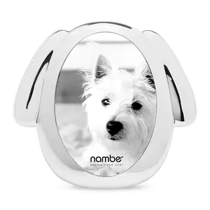 NAMBE Dog Picture Frame, 3x 5 Silver