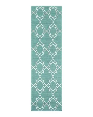 Livabliss Alfresco Alf-h Runner Area Rug, 2'5 X 11'10 - Teal