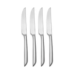 NAMBE Frond Steak Knives, Set Of 4 - Silver