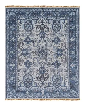SURYA Zeus Zeu-7828 Area Rug, 5'6 X 8'6 - Navy/gray/ivory