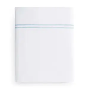 SFERRA Grande Hotel Flat Sheet, Twin White/blue