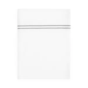 SFERRA Grande Hotel Flat Sheet, Twin White/silver