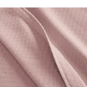 CHARISMA Deluxe Woven Cotton Blanket, King - Blush