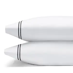 SFERRA Grande Hotel Standard Pillowcase, Pair White/black