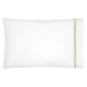 SFERRA Grande Hotel Standard Pillowcase, Pair - White/fern