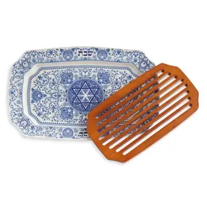 SPODE Challah Tray & Wood Insert