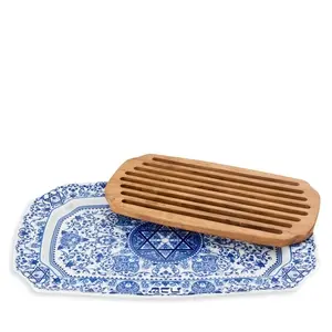 SPODE Challah Tray & Wood Insert