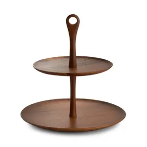 NAMBE Skye Wood Tiered Stand - Brown