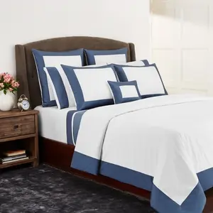 SFERRA Casida Duvet Cover, Twin - White/delft