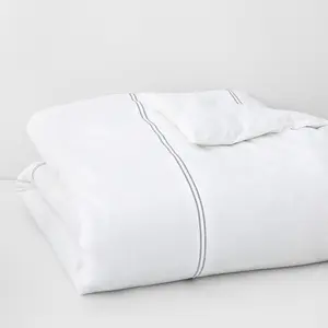 SFERRA Grande Hotel Duvet Cover, Full/queen - White/silver