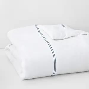 SFERRA Grande Hotel Duvet Cover, King White/cadet
