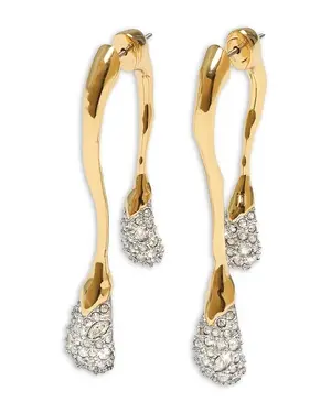 Alexis Bittar Solanales Crystal Earrings - Silver/gold