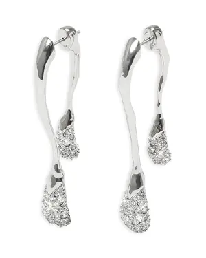 Alexis Bittar Solanales Crystal Drop Earrings - Silver