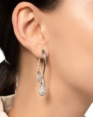 Alexis Bittar Solanales Crystal Drop Earrings - Silver