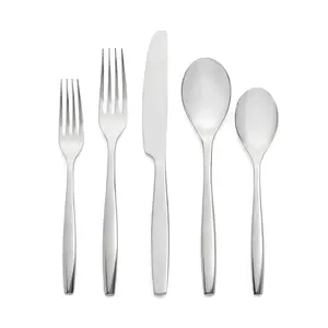 NAMBE Aidan Flatware 5 Piece Place Setting - Silver