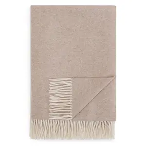 SFERRA Renna Fringed Throw Natural
