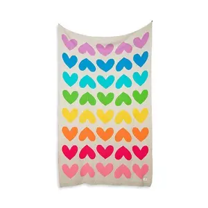 PINK LEMONADE Hearts Travel Throw Blanket - Blush