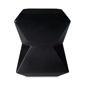 SAFAVIEH Conan Outdoor Concrete Accent Table - Black