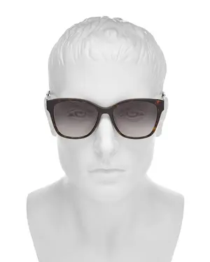 Saint Laurent Square Sunglasses, 56mm - Havana/gray Gradient
