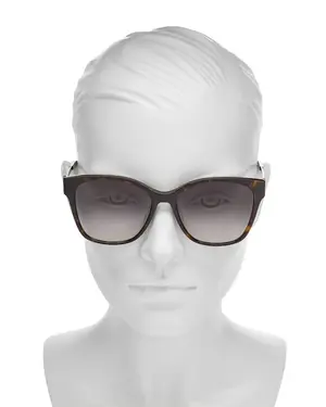 Saint Laurent Square Sunglasses, 56mm - Havana/gray Gradient