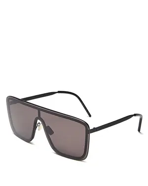 Saint Laurent Sl Mask Shield Sunglasses, 99mm - Black/black Solid