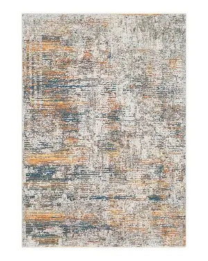 LIVABLISS Presidential Pdt-2305 Area Rug, 3'3 X 5 - Bright Blue/burnt Orange