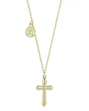 MOON & MEADOW 14k Yellow Cross Pendant Necklace - Gold