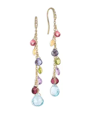Marco Bicego 18k Yellow Gold Paradise Gemstone Drop Earrings - Multi