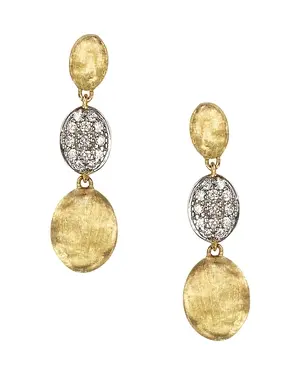 Marco Bicego Diamond Siviglia Drop Earrings - White/gold