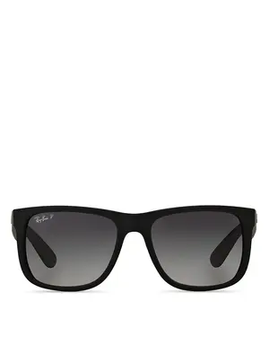 Ray-ban Justin Polarized Square Sunglasses, 55mm - Dark Gray/black