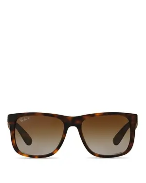 Ray-ban Justin Polarized Square Sunglasses, 55mm - Matte Havana Brown