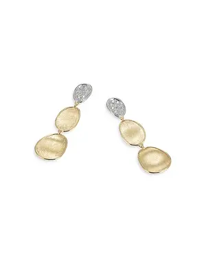 Marco Bicego 18k Gold Lunaria Diamond Drop Earrings - Multi