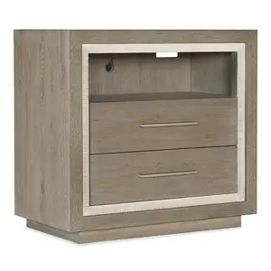 HOOKER FURNITURE Balboa Two Drawer Nightstand - Dark Gray