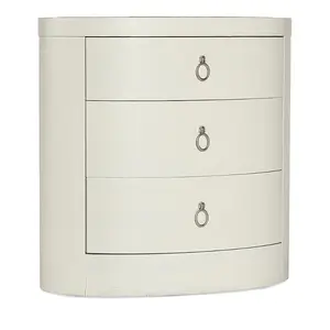 HOOKER FURNITURE Serenity Wavecrest Oval Nightstand - Cream White
