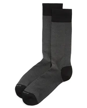 Marcoliani Lisle Birdseye Socks - Black
