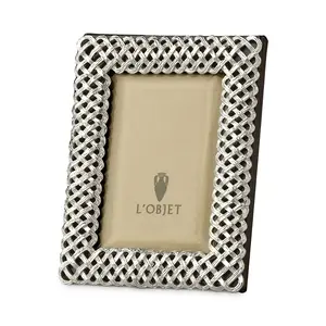 L'Objet Braid 2 X 3 Picture Frame - Platinum