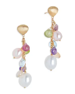 Marco Bicego 18k Yellow Gold Paradise Pearl Earrings - Multi/gold