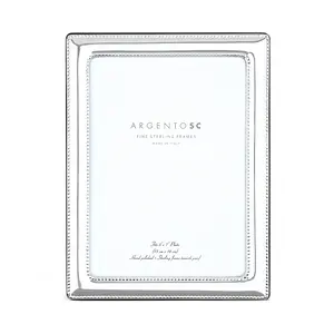 ARGENTO SC Argento Double Bead Frame, 5 X 7 - Sterling Silver