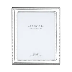 ARGENTO SC Argento Double Bead Frame, 8 X 10 - Sterling Silver