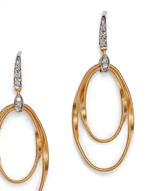 Marco Bicego 18k Yellow Gold Onde Double Loop Hook Earrings