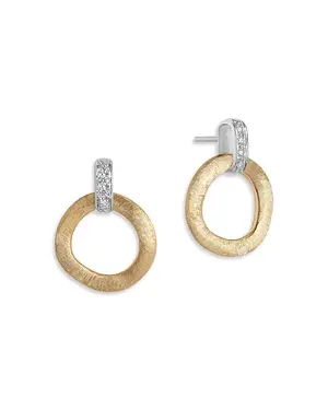 Marco Bicego 18k White And Yellow Gold Jaipur Diamond Drop Earrings - Gold/white